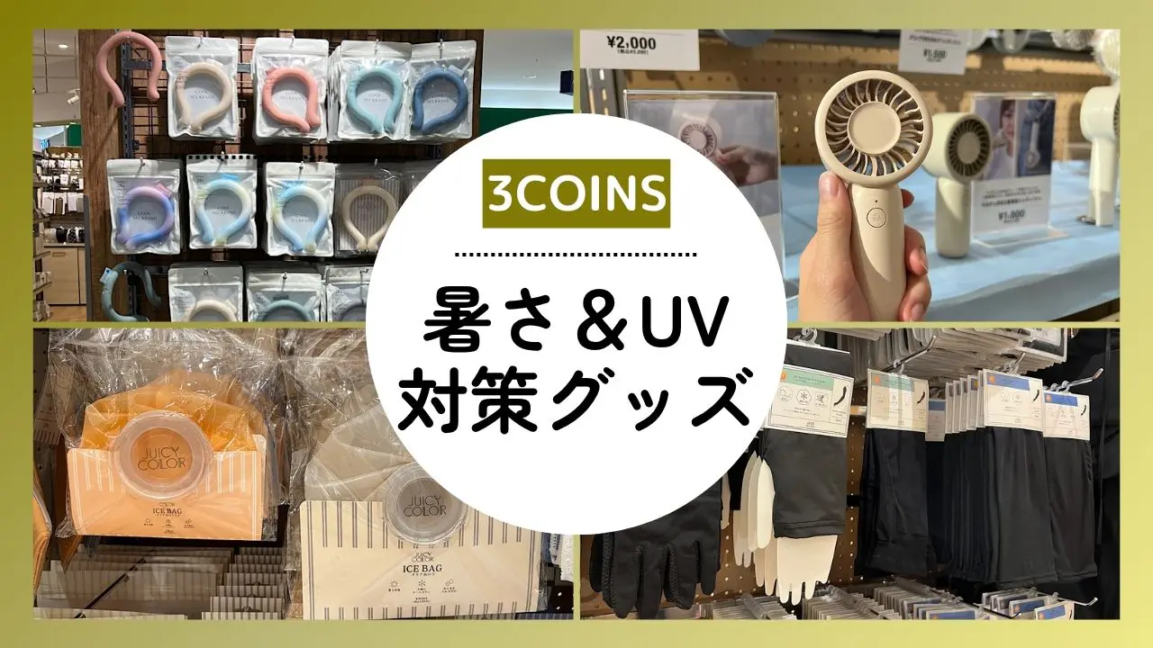【暑さ対策】氷のう、扇風機、アームカバー…スリコの快適グッズで手軽に暑さ＆UV対策を【3COINS】｜暮らし｜nan-nan｜富山を楽しむオススメ情報