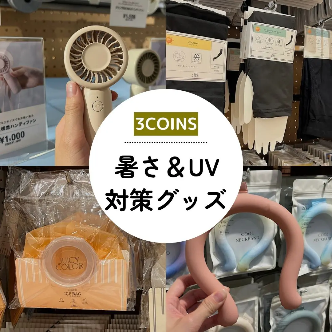 【暑さ対策】氷のう、扇風機、アームカバー…スリコの快適グッズで手軽に暑さ＆UV対策を【3COINS】｜暮らし｜nan-nan｜富山を楽しむオススメ情報